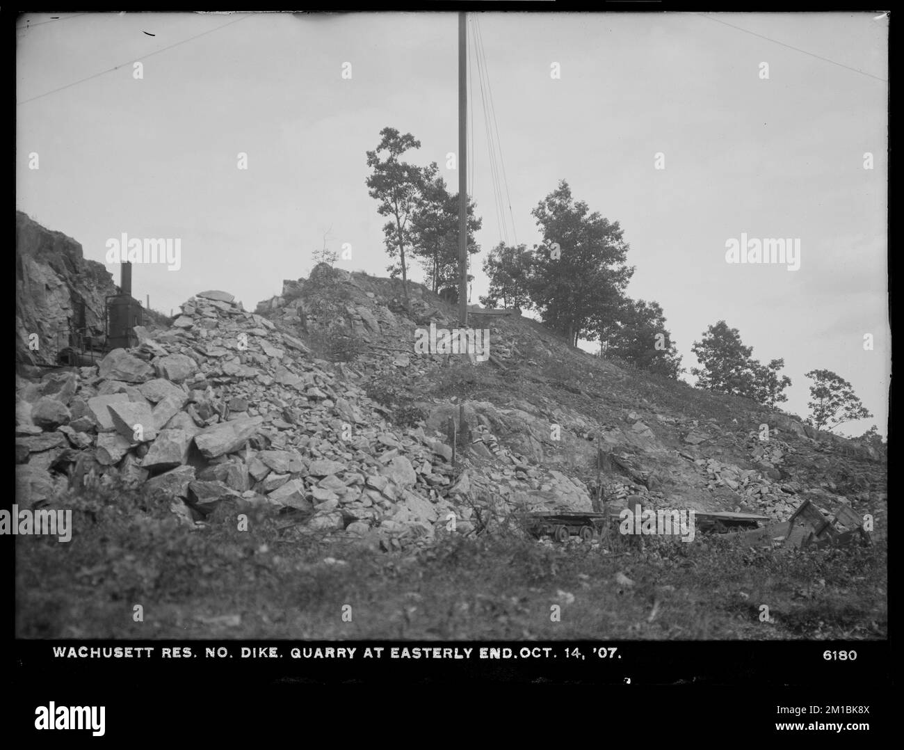 Wachusett Reservoir, North Dike, quarry at easterly end, Clinton, Mass ...