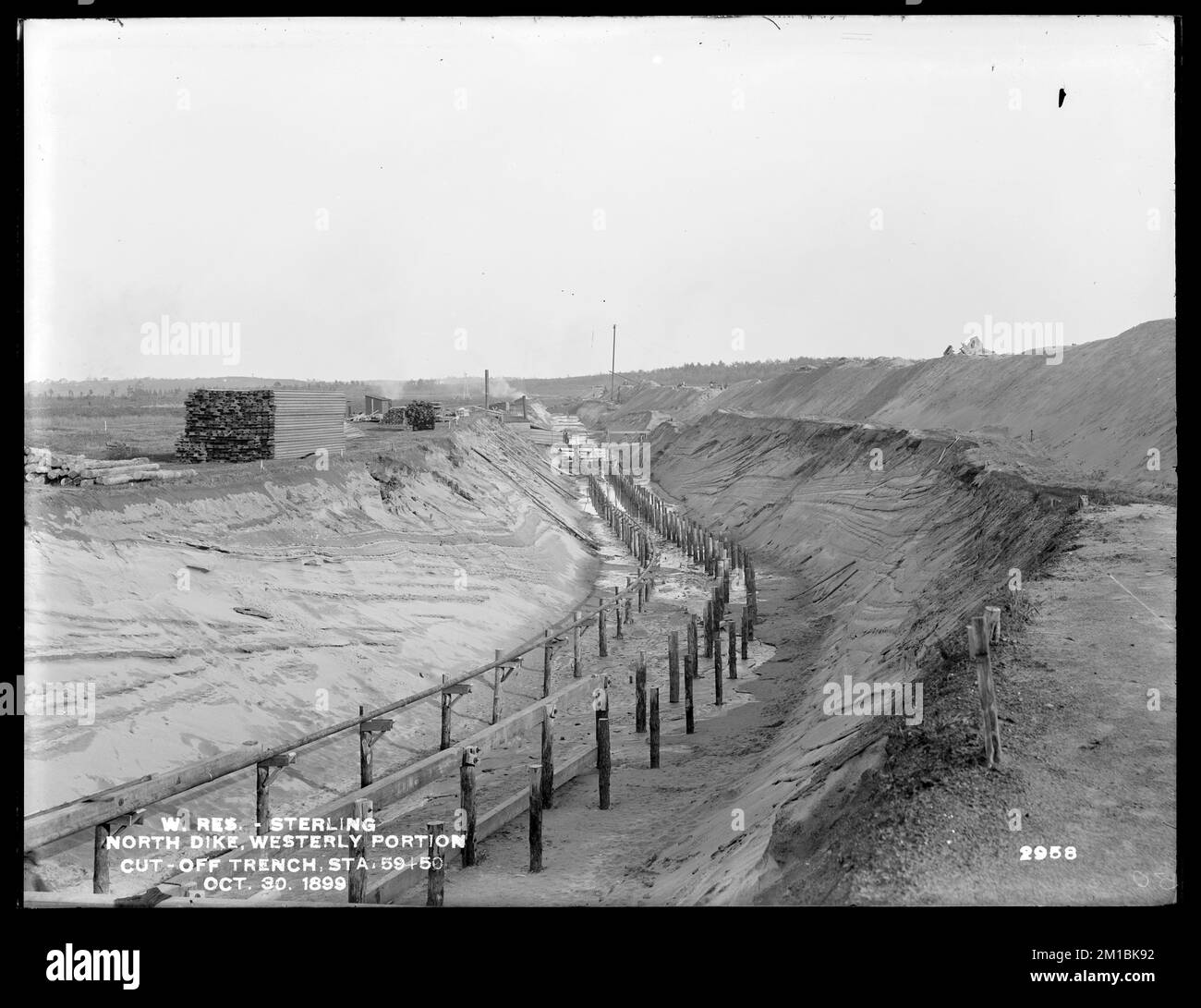 Wachusett Reservoir, North Dike, westerly portion, cut-off trench ...