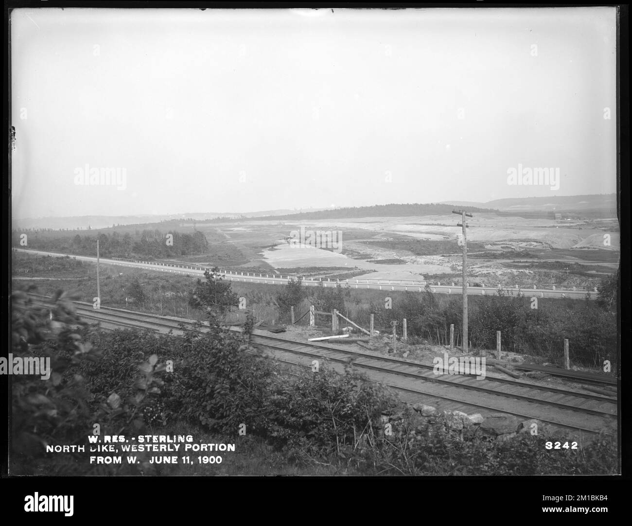 Wachusett Reservoir, North Dike, westerly portion; from the west ...