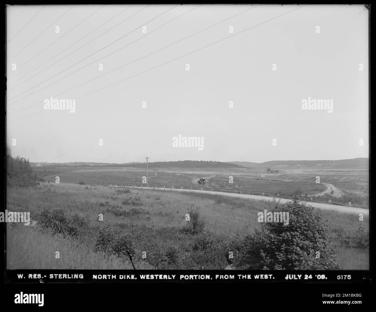 Wachusett Reservoir, North Dike, westerly portion, from the west ...