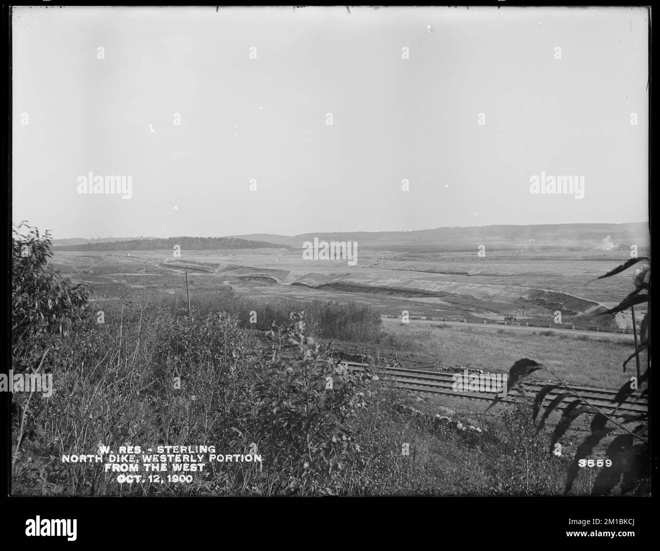 Wachusett Reservoir, North Dike, westerly portion, from the west ...