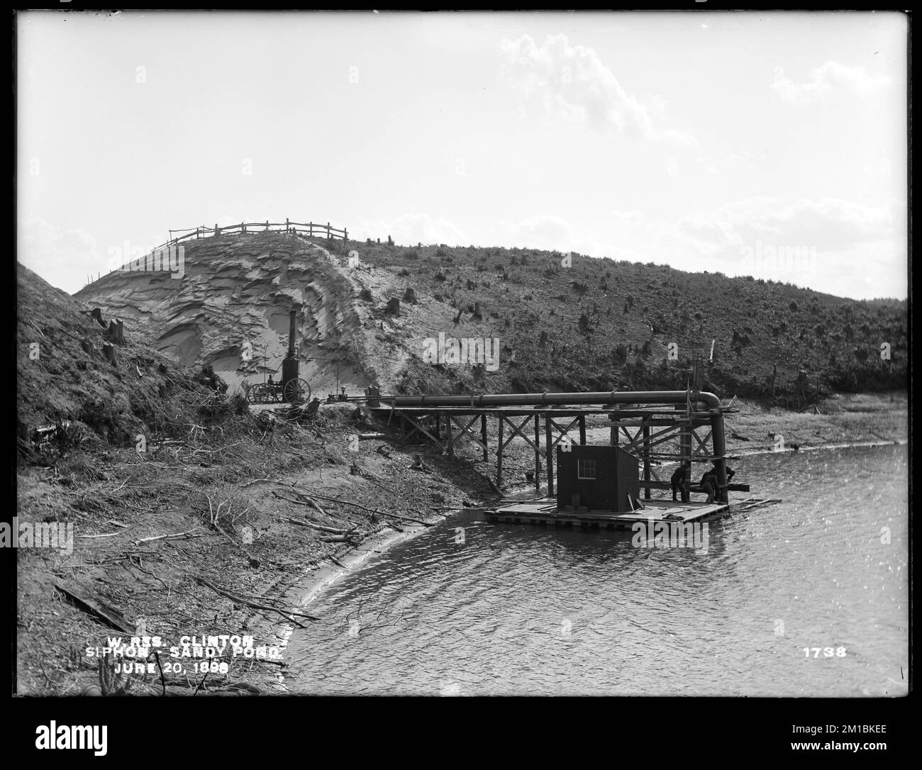 Wachusett Reservoir, northerly end of siphon at Sandy Pond, from the ...