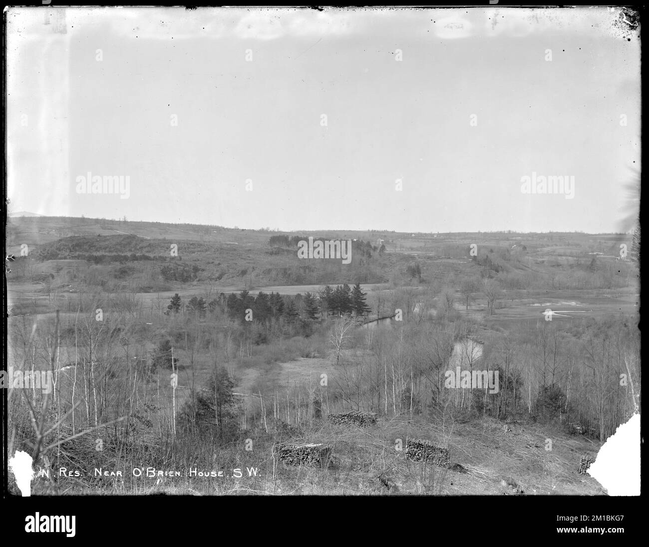 Wachusett Reservoir, northwesterly across the valley towards French ...