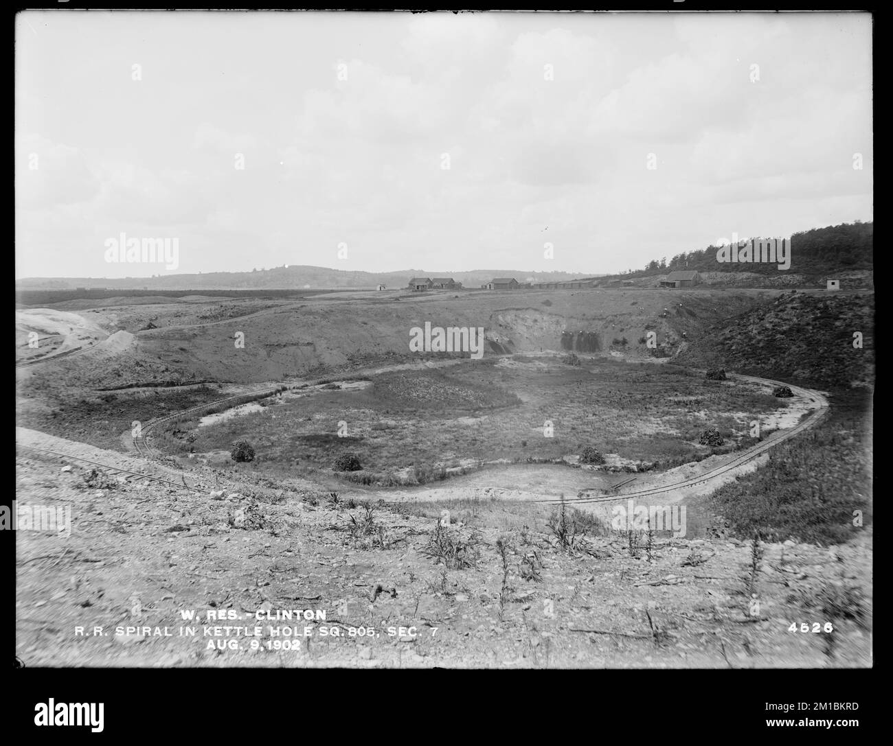 Wachusett Reservoir, railroad spiral in kettle hole, square 805 ...