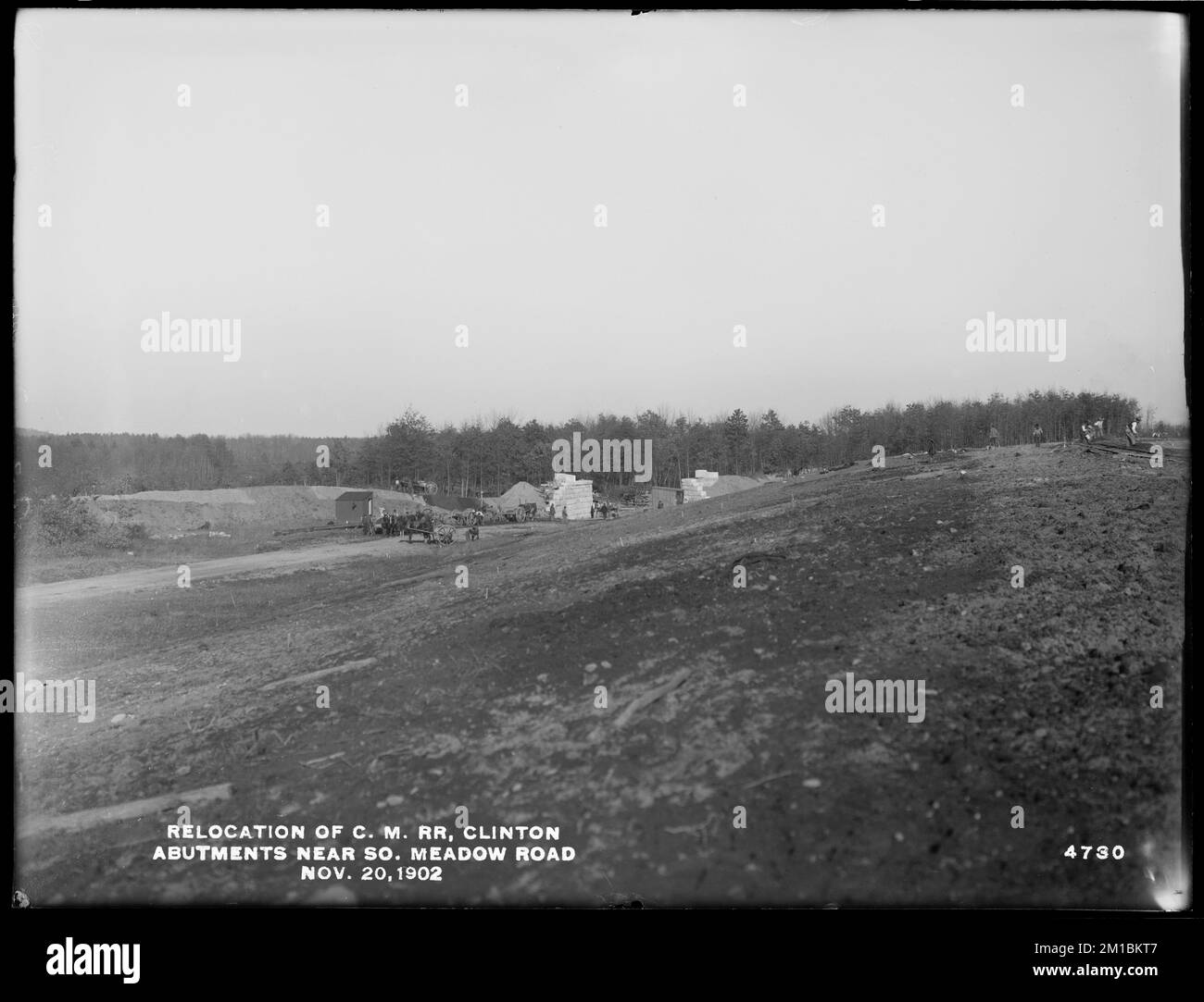 Wachusett Reservoir, relocation Central Massachusetts Railroad ...