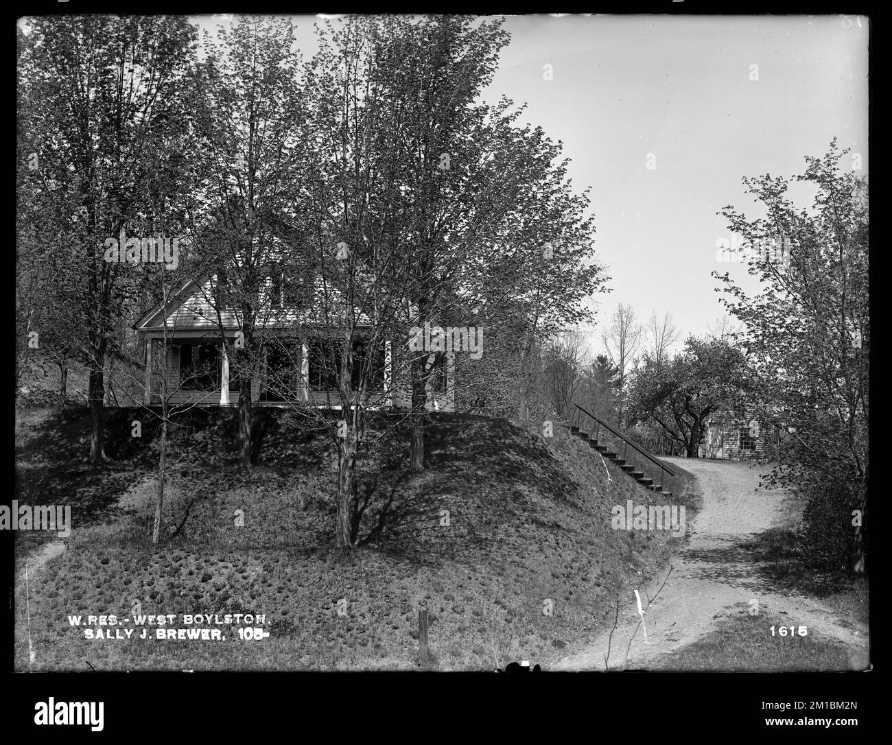 Wachusett Reservoir, Sally J. Brewer's house and shop, on the northerly ...