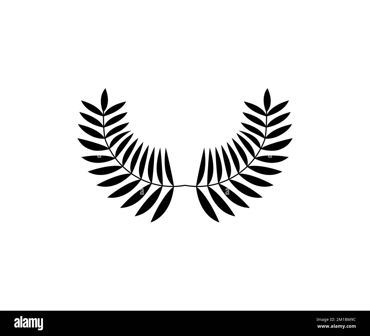Laurel circle wreath. Branch greek olive oak wheat leaves Stock Vector ...