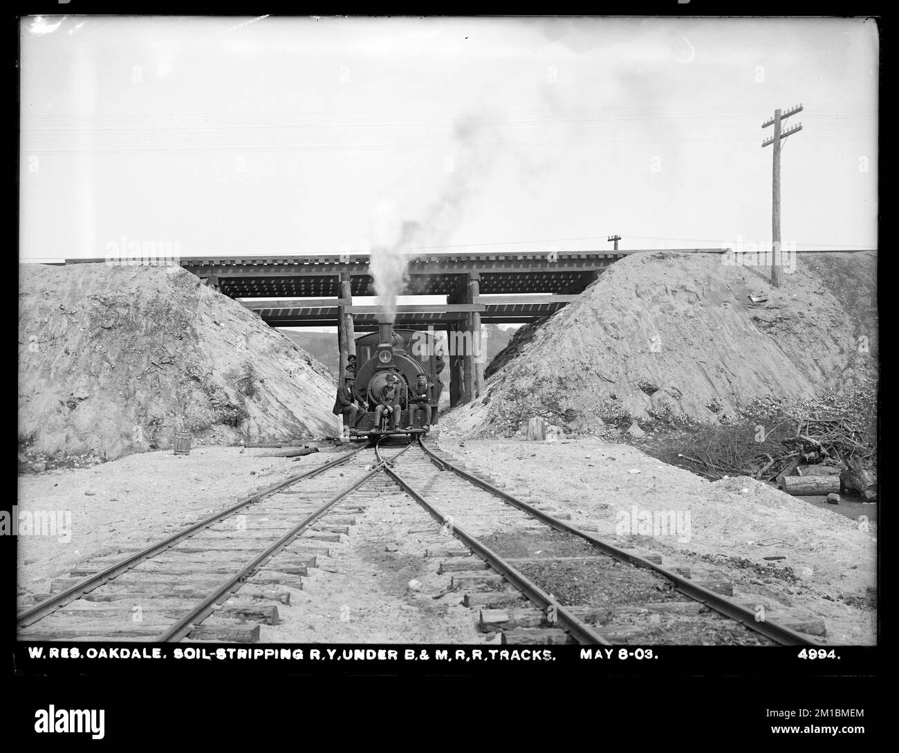 Wachusett Reservoir, soil-stripping railway under Boston & Maine ...