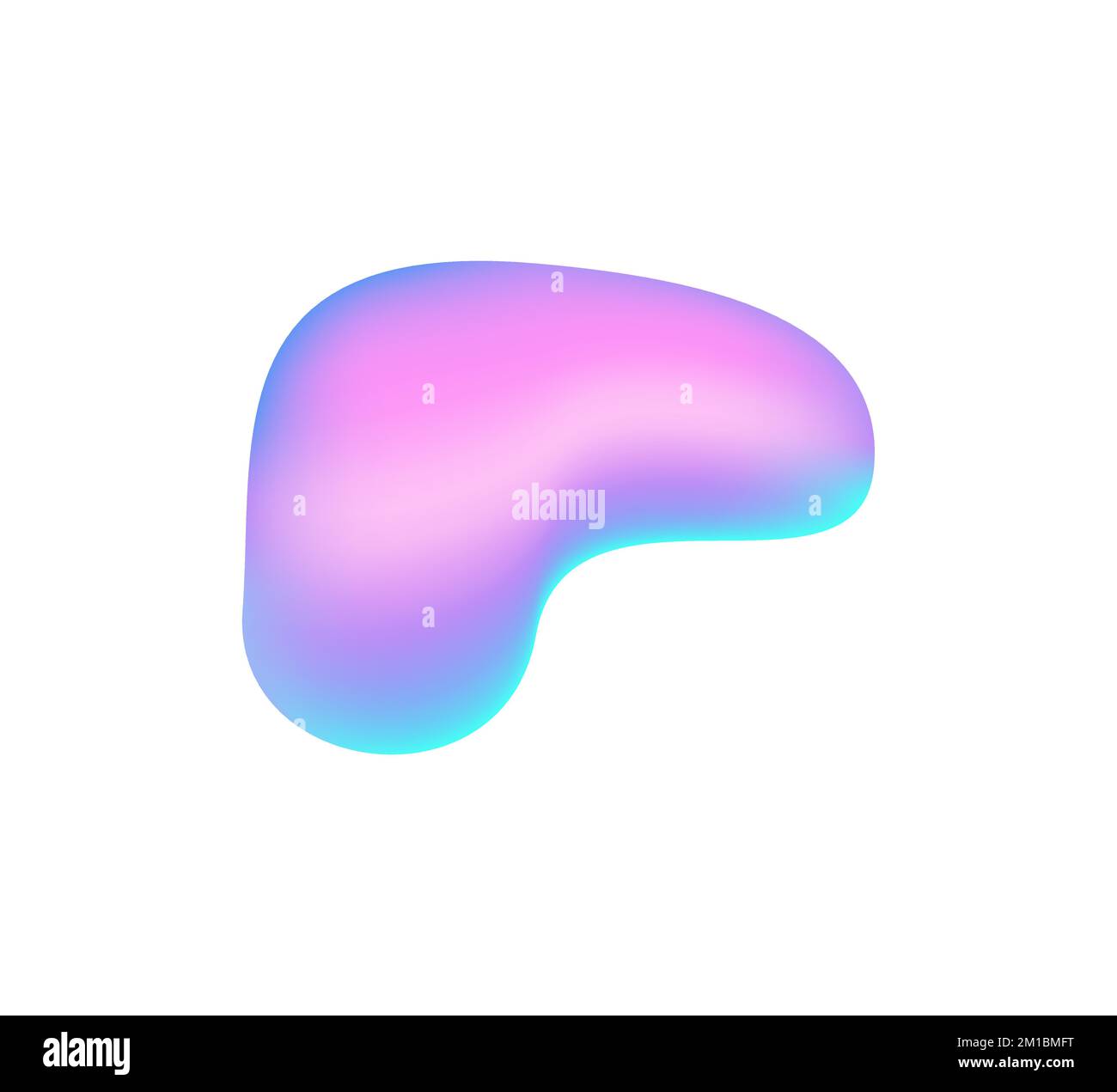 liquid hologram shapes. Futuristic fluid holographic elements. Vector ...