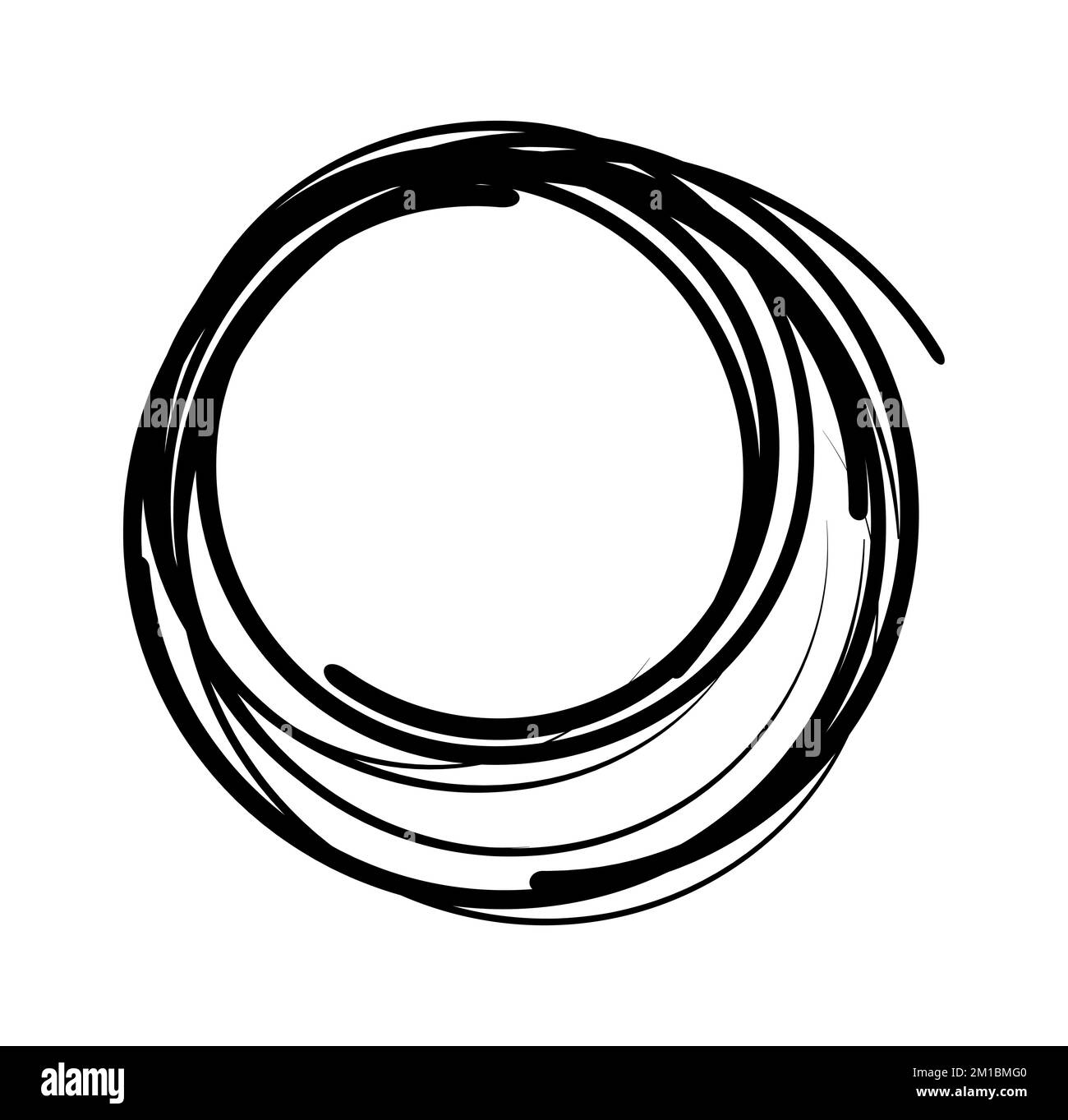 Hand drawn scribble circles set. Doodle circular logo design elements. Pencil or pen graffiti ...