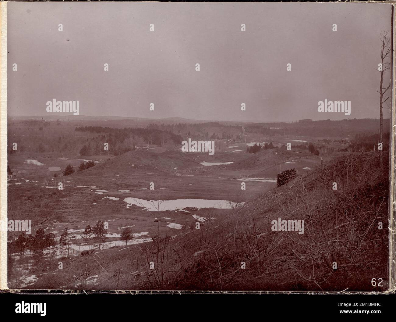 Wachusett Reservoir, South Clinton, northwesterly across the valley ...