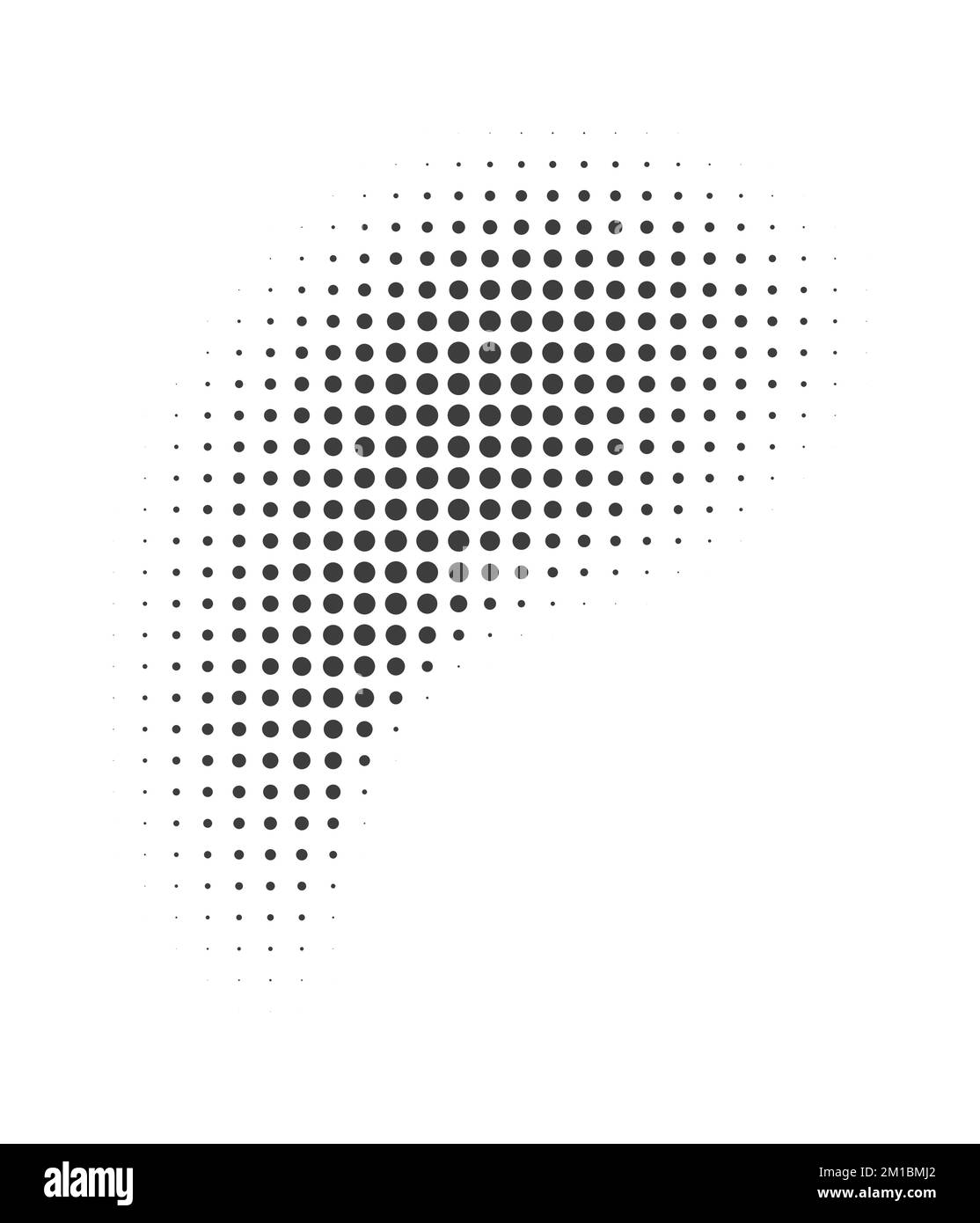 Halftone gradient shapes. Dots comic effect. Vector illustration Stock ...