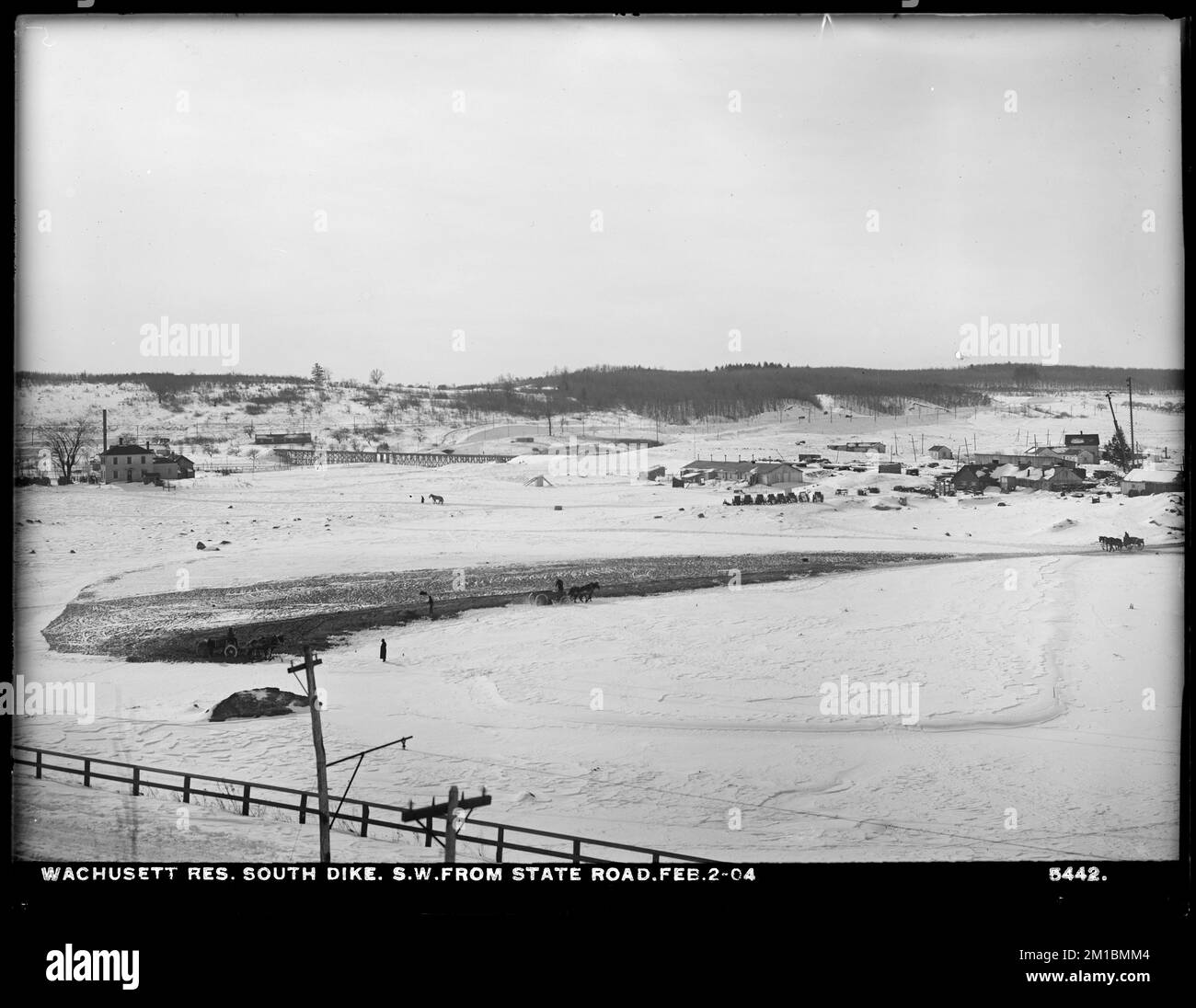 Wachusett Reservoir, South Dike, southwesterly from State Road ...