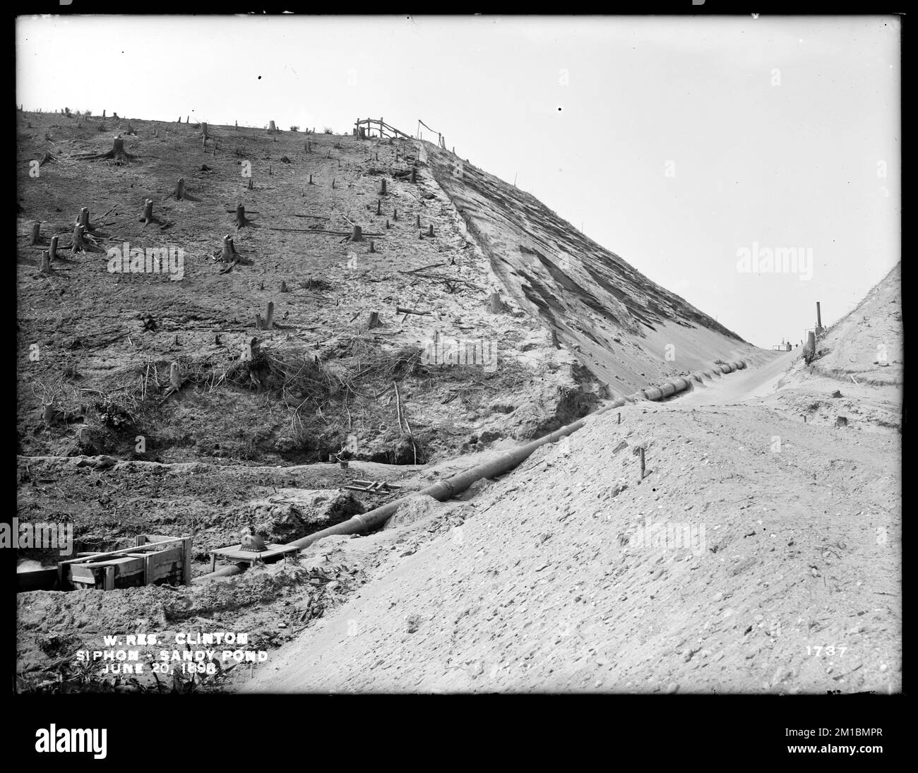 Wachusett Reservoir, southerly end of siphon at Sandy Pond, from the ...
