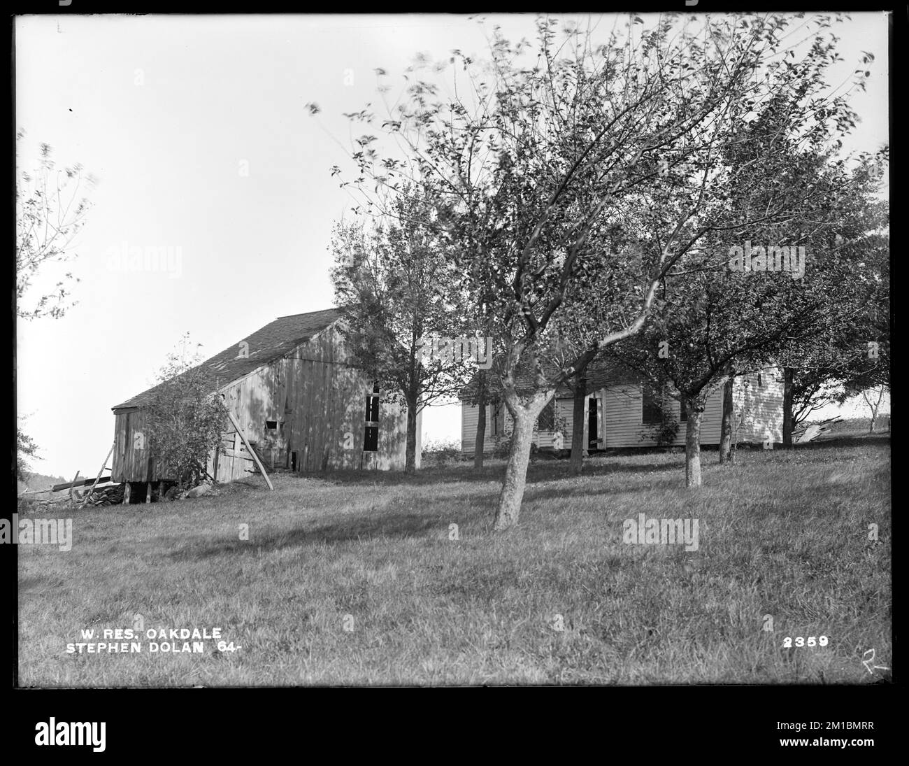 Wachusett Reservoir, Stephen Dolan's buildings, in field opposite ...