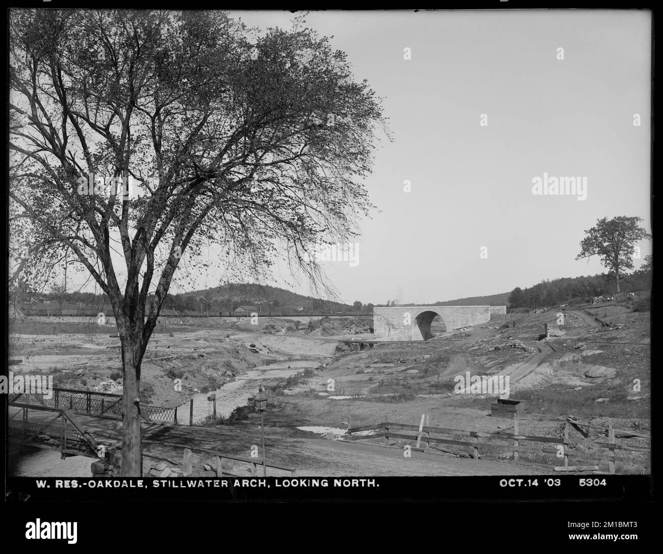 Wachusett Reservoir, Stillwater River Bridge, arch, looking north ...