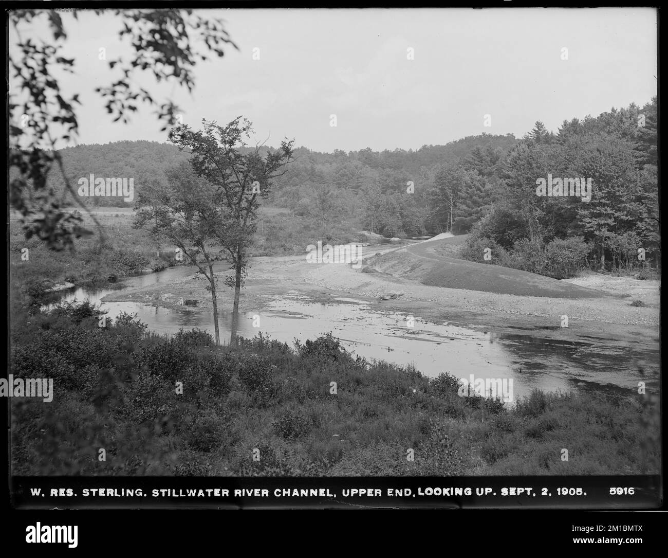 Wachusett Reservoir, Stillwater River Channel, upper end, looking up ...