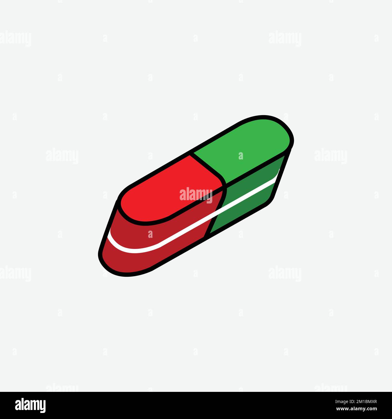 Eraser Icon. Office Concept. Cartoon - Vector. Vector illustration ...
