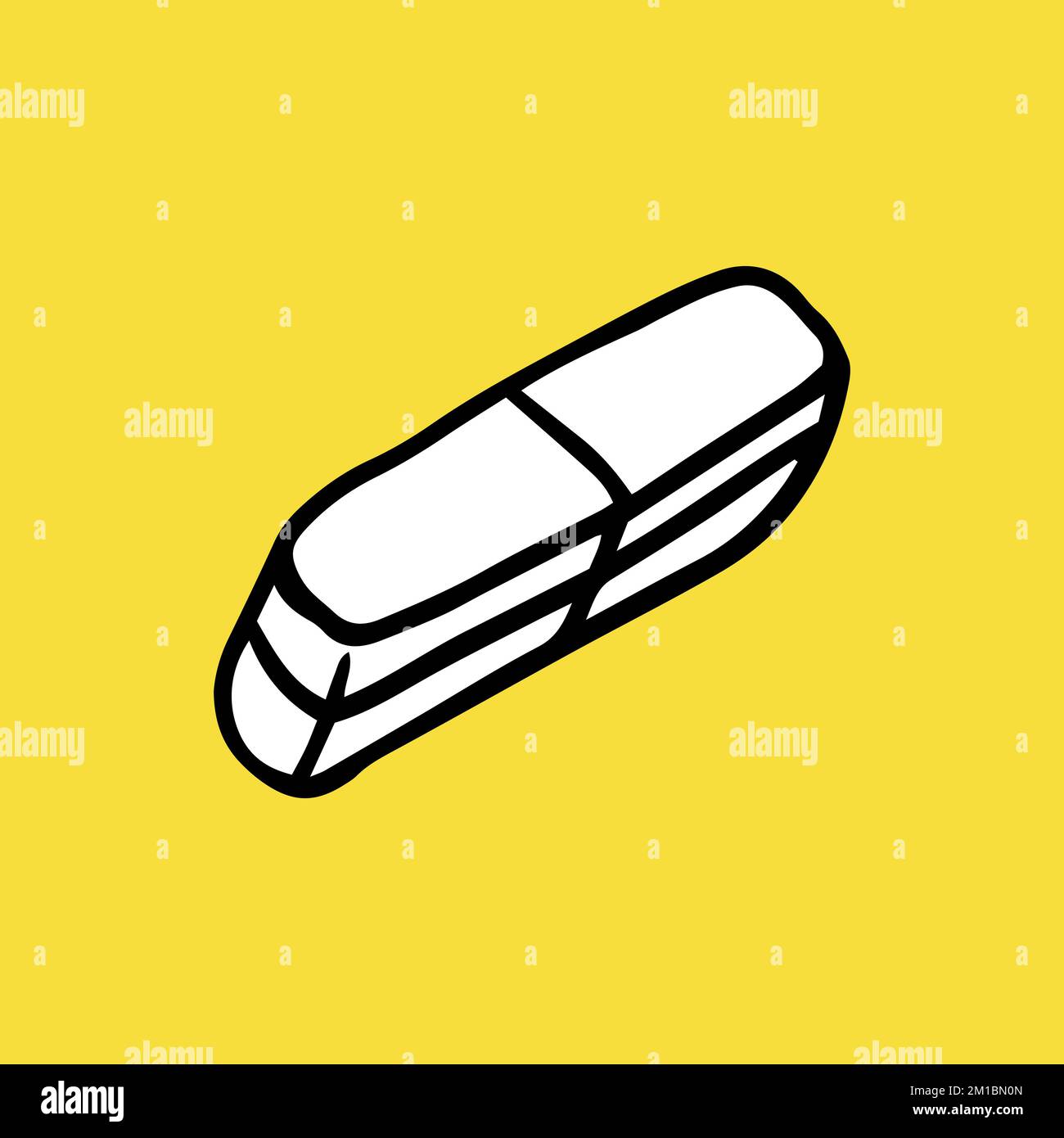 Eraser Icon, Office Concept, Sketch and Vintage style. - Vector. Vector ...