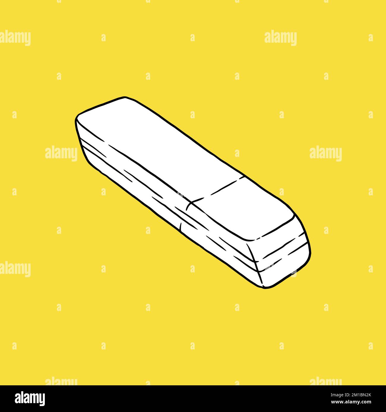 Eraser Icon, Office Concept, Sketch and Vintage style. - Vector. Vector ...