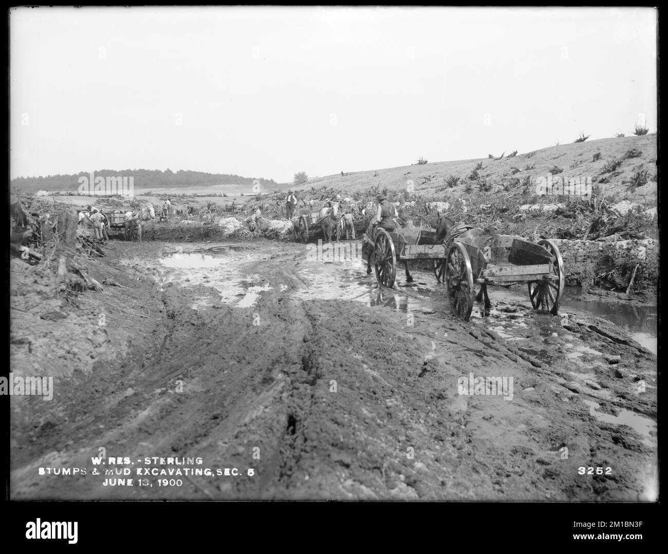 Wachusett Reservoir, stumps and muck excavation, Section 5, Sterling ...