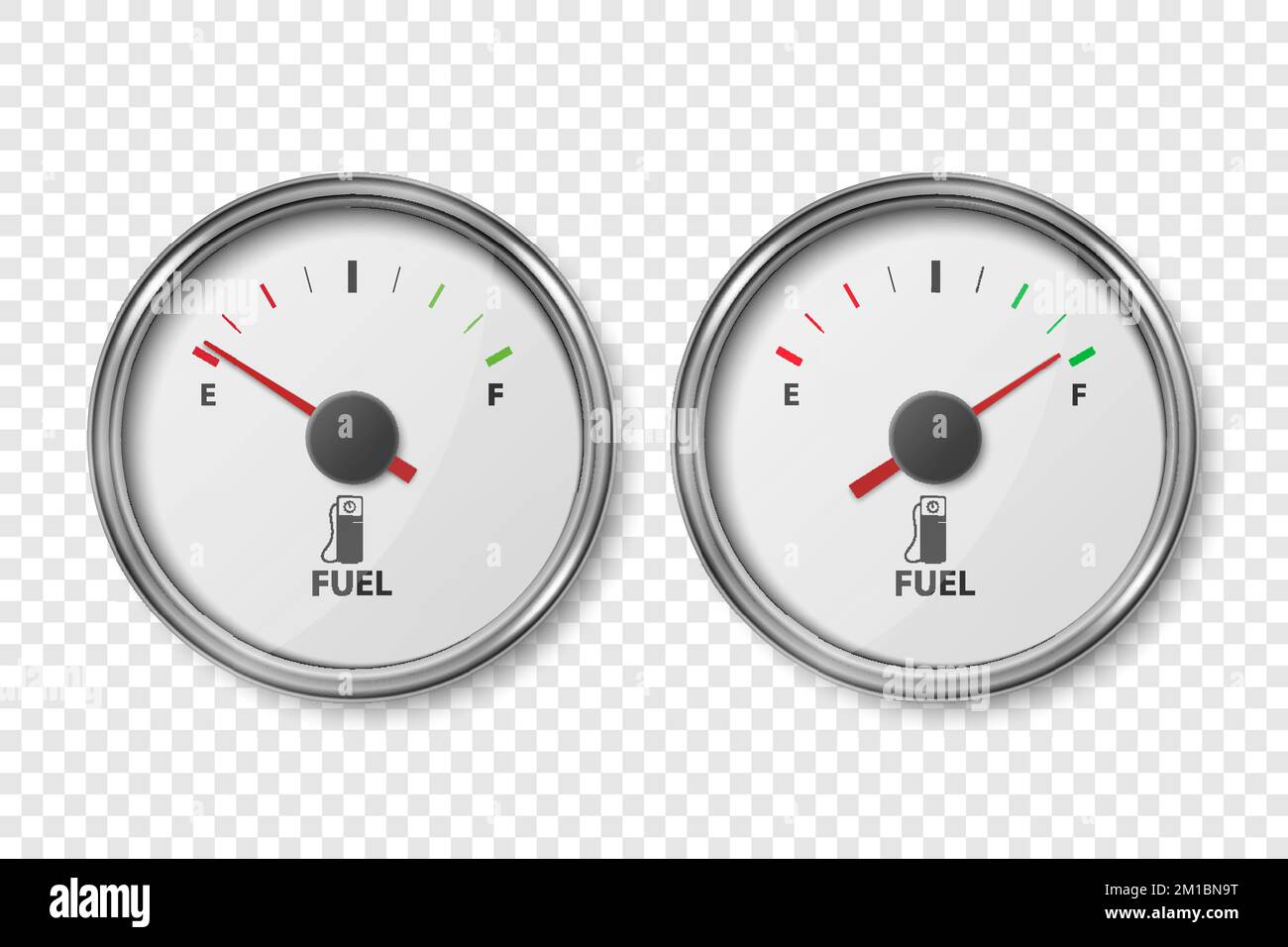 Vector 3d Realistic Silver Metallic Gas Fuel Tank Gauge, Oil Level Bar ...