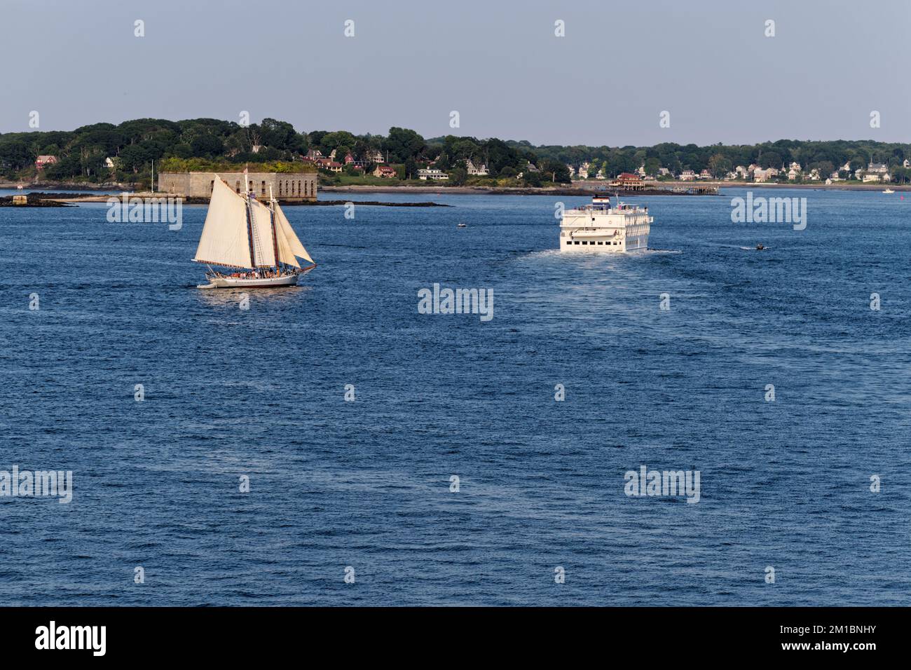 Large boat sails past hi-res stock photography and images - Alamy