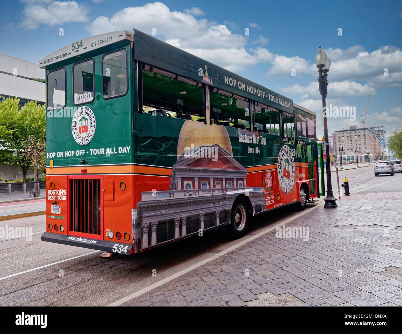 Old Town Trolley in Boston Stock Photo - Alamy