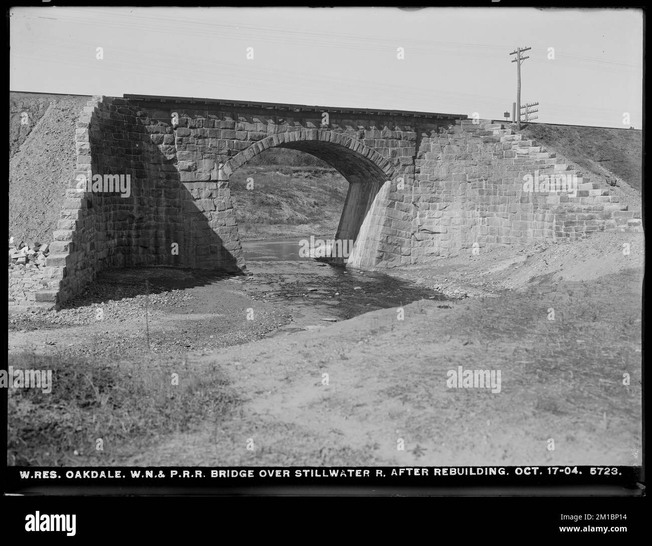 Wachusett Reservoir, Worcester, Nashua & Portland Railroad bridge over ...
