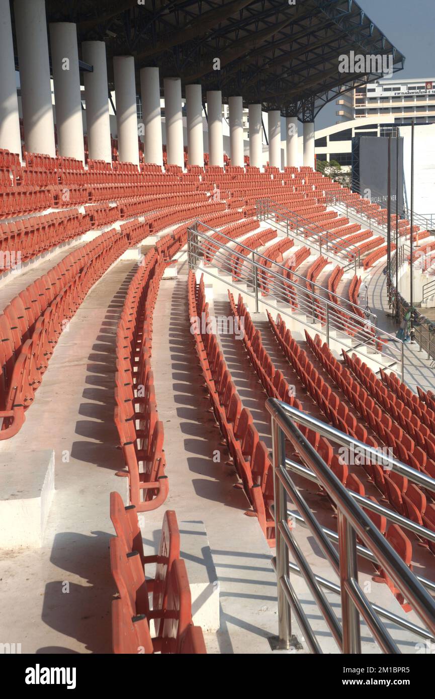 Colorful of stadium seats in texture or background Stock Photo - Alamy