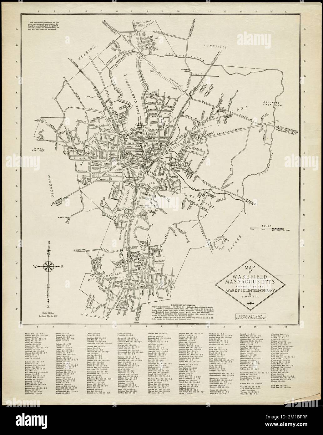 Wakefield, Massachusetts ,. Lucius Beebe Memorial Library Historic Maps ...