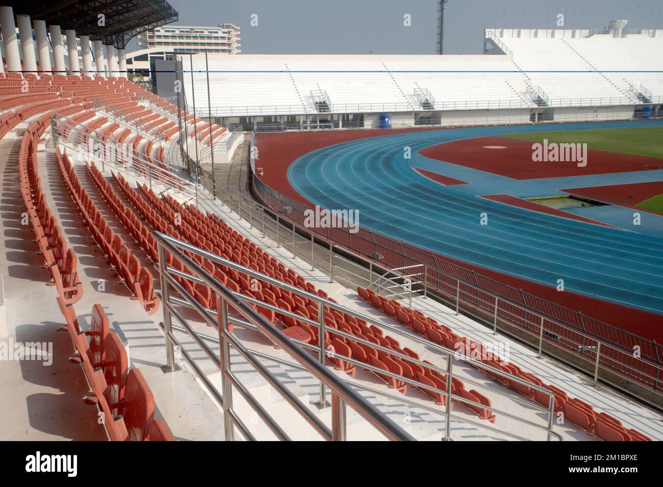 Colorful of stadium seats in texture or background Stock Photo - Alamy