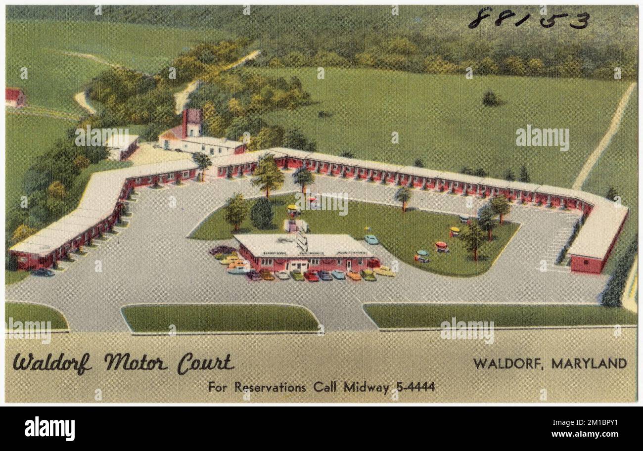 Waldorf Motor Court, Waldorf, Maryland , Motels, Tichnor Brothers ...