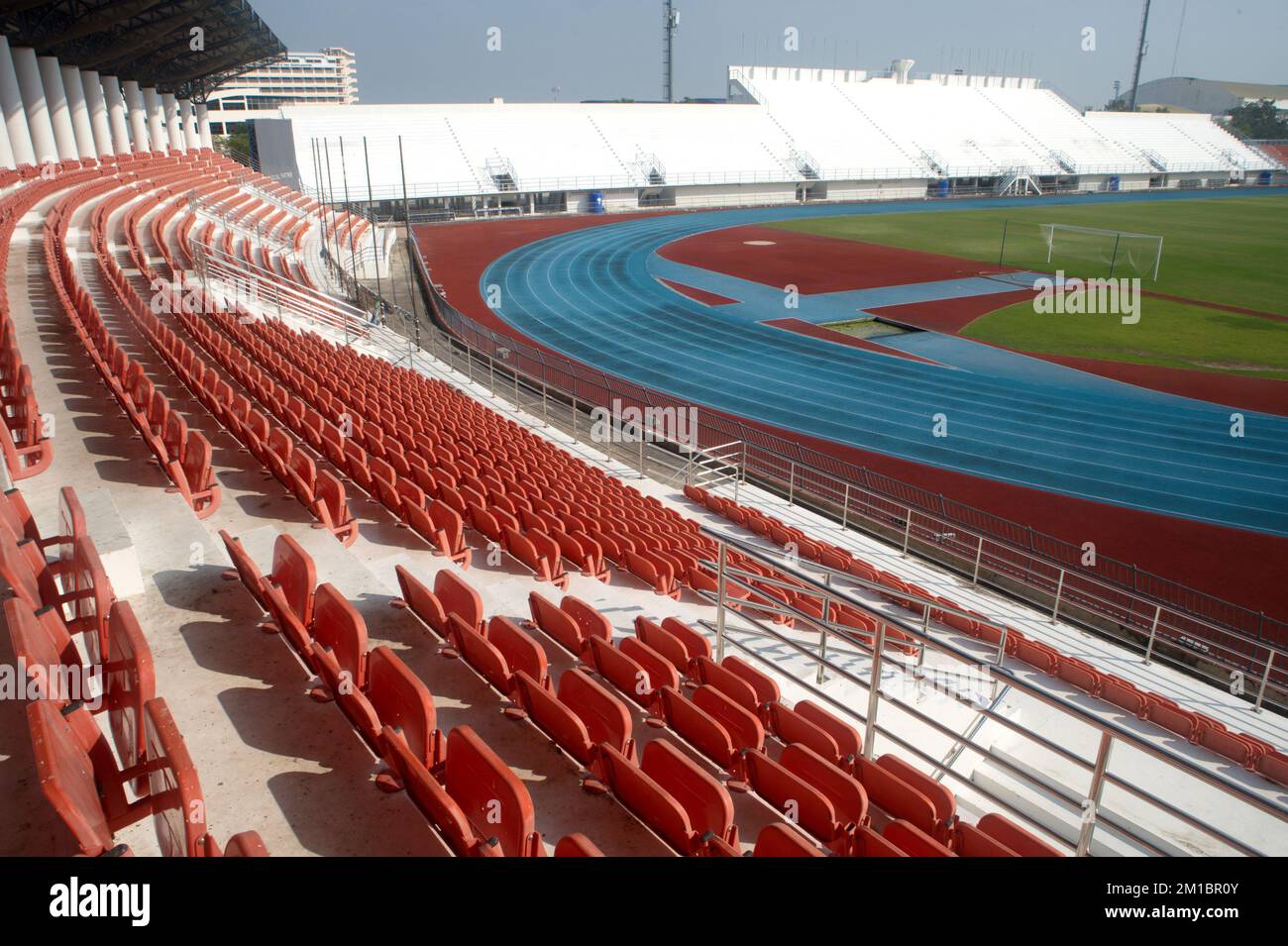 Colorful of stadium seats in texture or background Stock Photo - Alamy