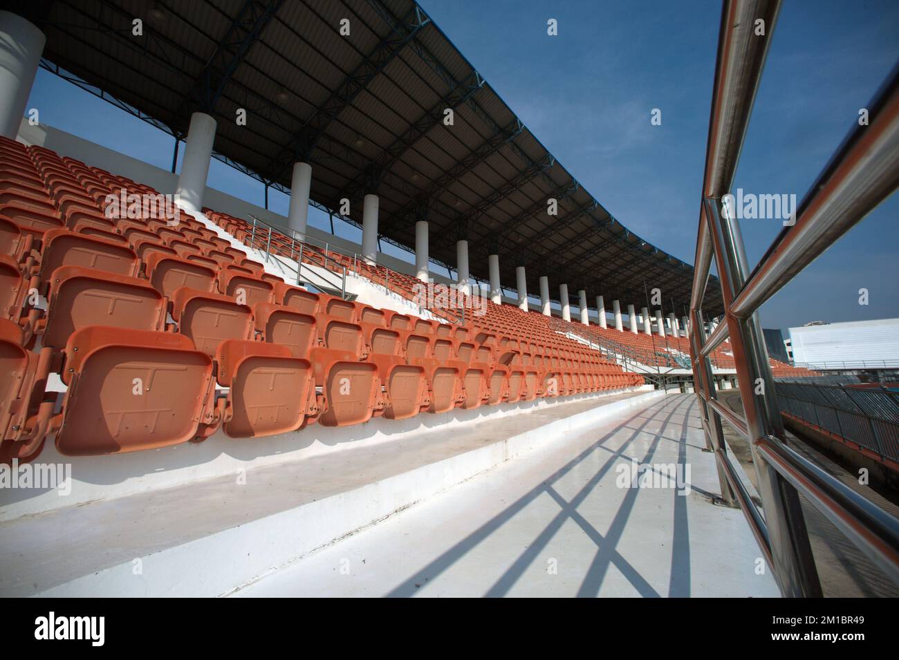 Colorful of stadium seats in texture or background Stock Photo - Alamy