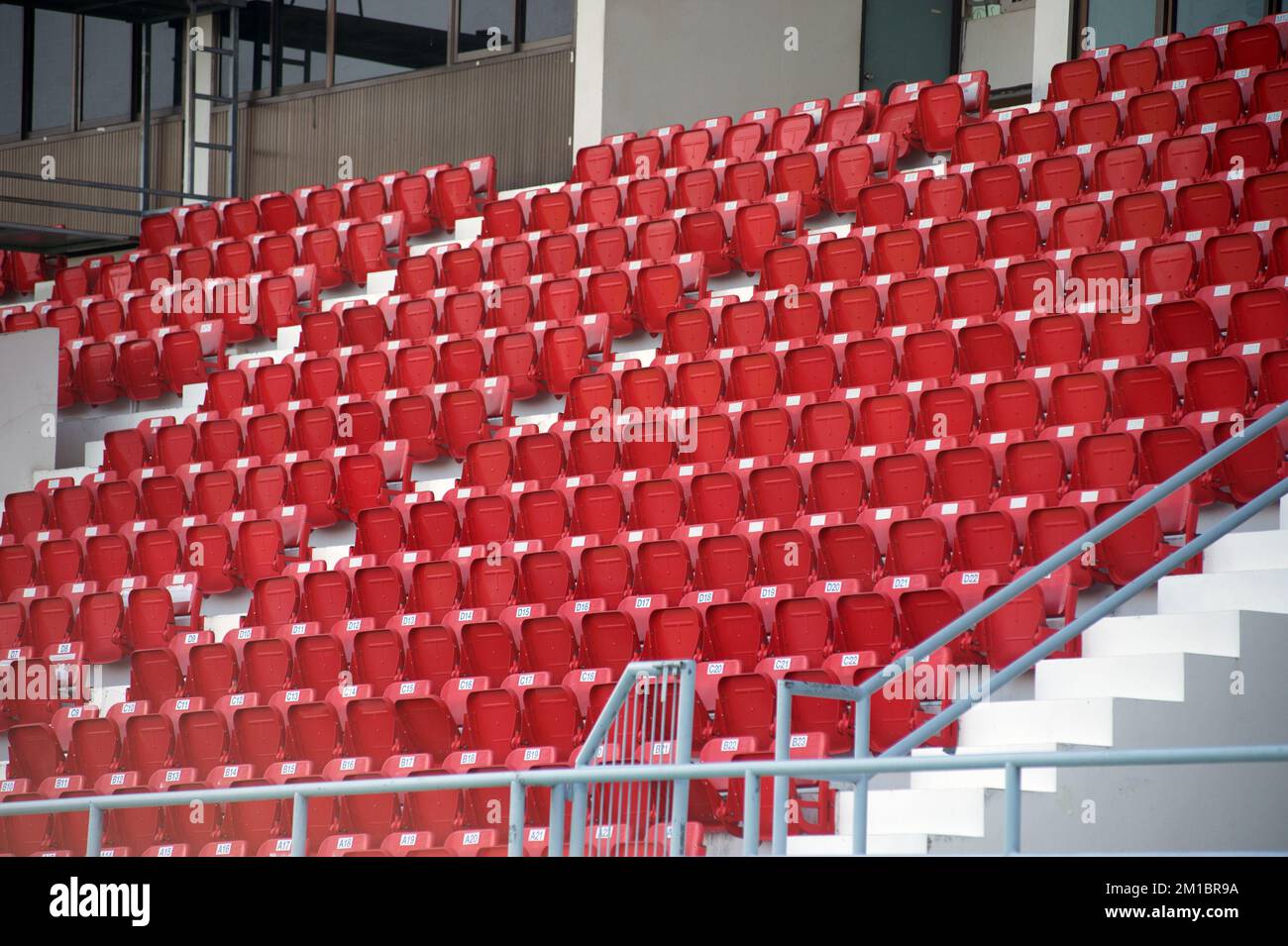 Colorful of stadium seats in texture or background Stock Photo - Alamy