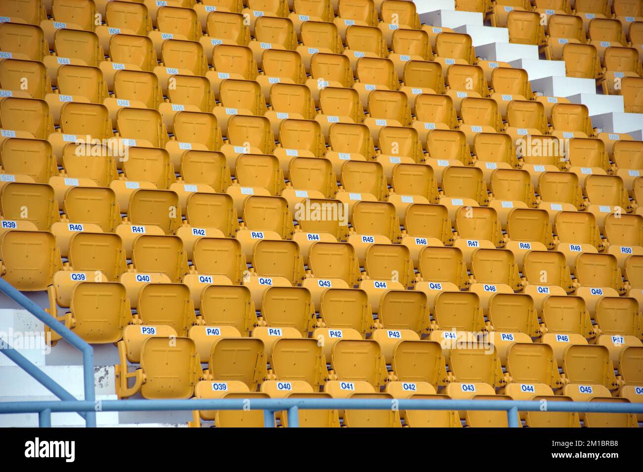 Colorful of stadium seats in texture or background Stock Photo - Alamy