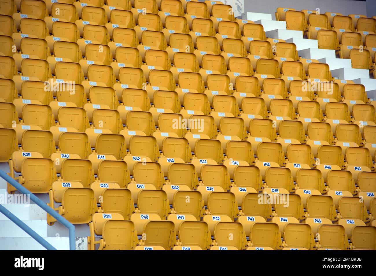 Colorful of stadium seats in texture or background Stock Photo - Alamy