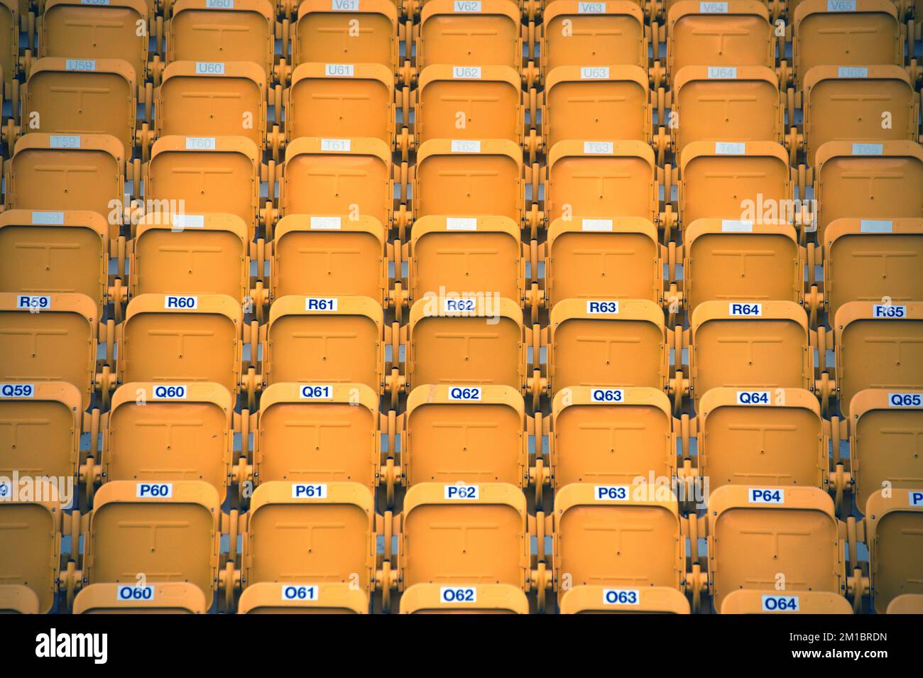 Colorful of stadium seats in texture or background Stock Photo - Alamy