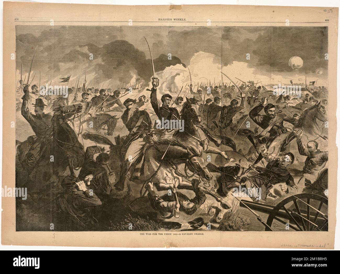 The War for the Union 1862--A cavalry charge , Cavalry, Campaigns ...