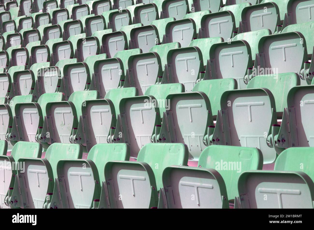 Colorful of stadium seats in texture or background Stock Photo - Alamy