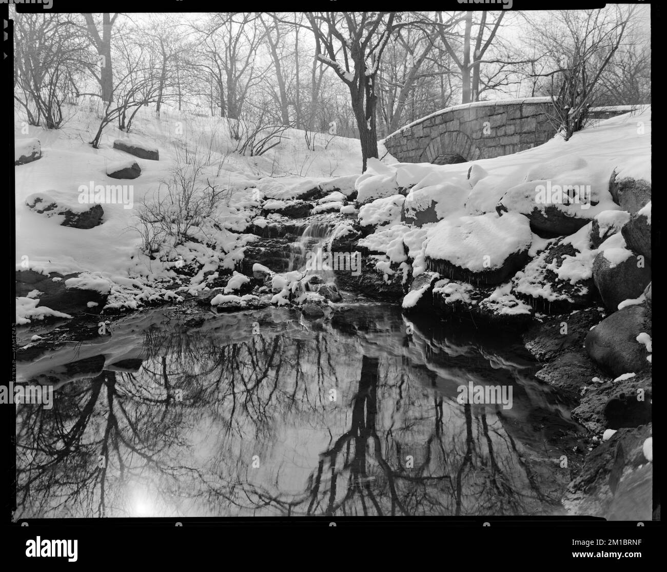 Ward's Brook Pool , Snow, Bridges, Waterfalls, Lakes & ponds. Leon ...