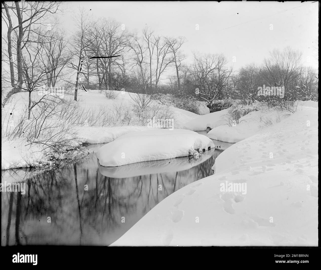 Ward's Brook pool , Winter, Snow, Pools. Leon Abdalian Collection Stock ...