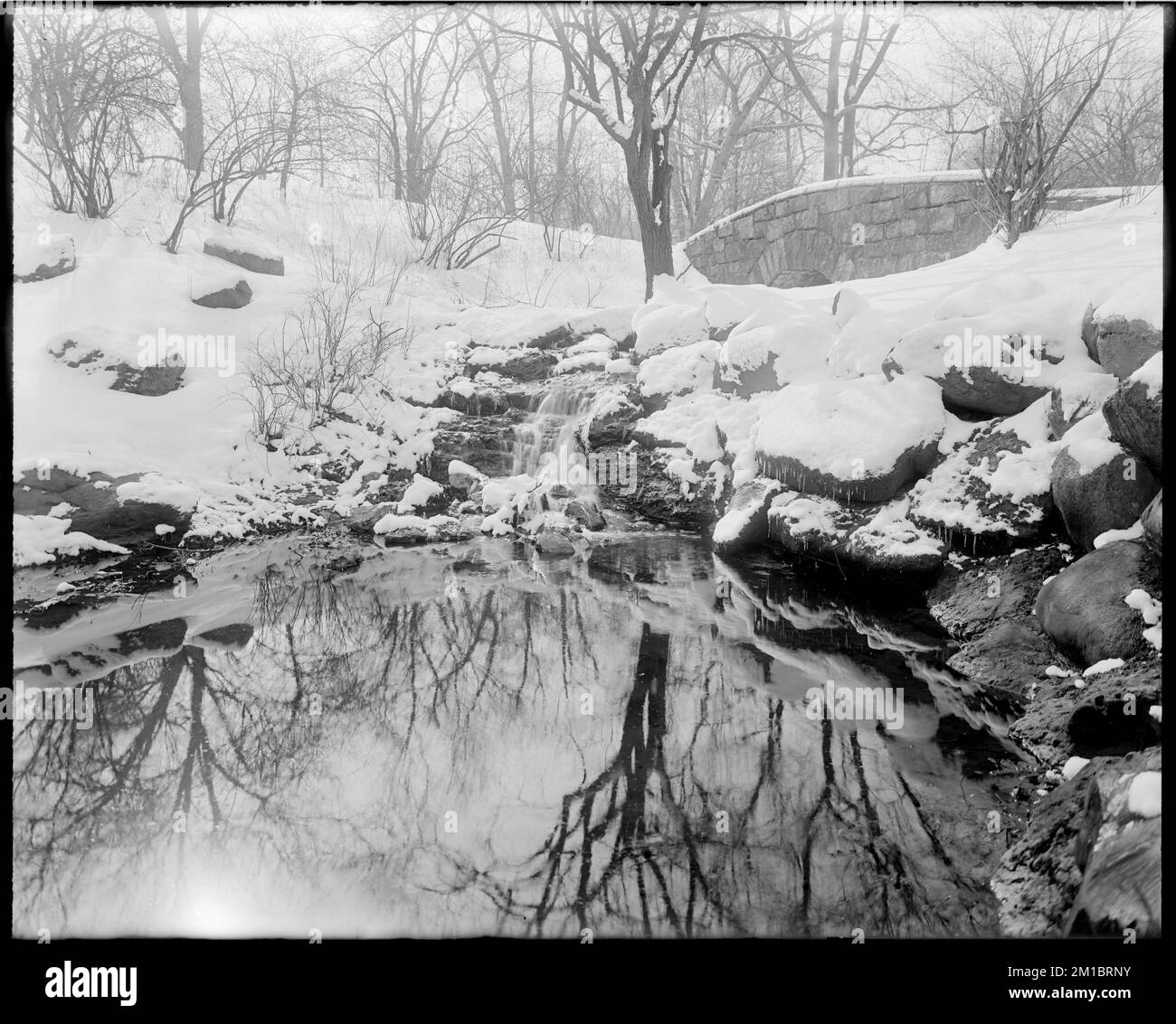Ward's Brook pool , Winter, Snow, Pools. Leon Abdalian Collection Stock ...
