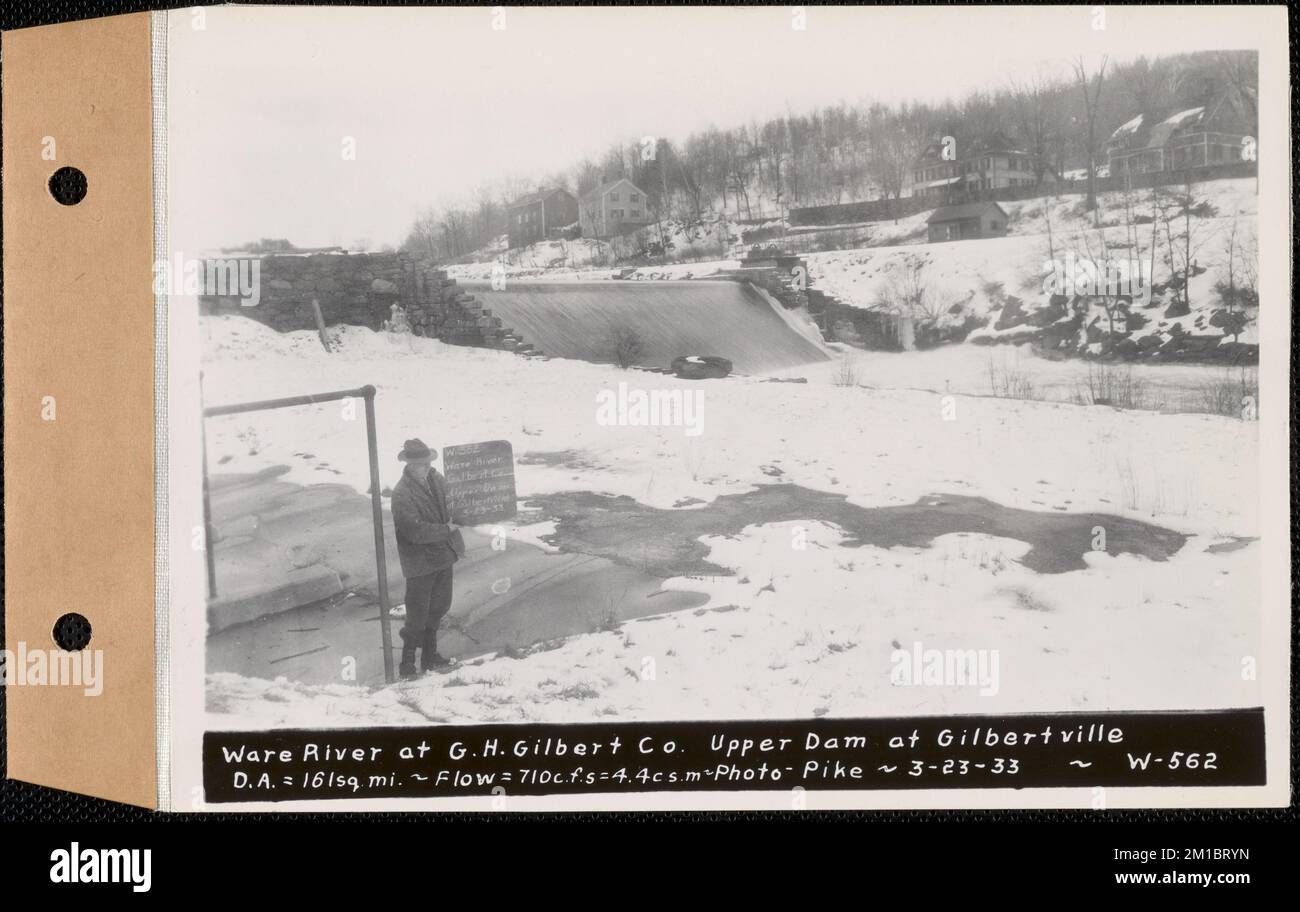 Ware River at G.H. Gilbert Co., upper dam at Gilbertville, drainage ...