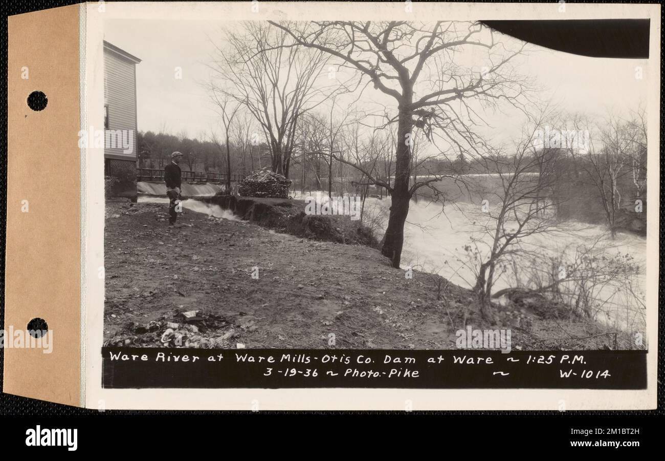 Ware River at Ware Mills, Otis Co. dam, Ware, Mass., 1:25 PM, Mar. 19 ...