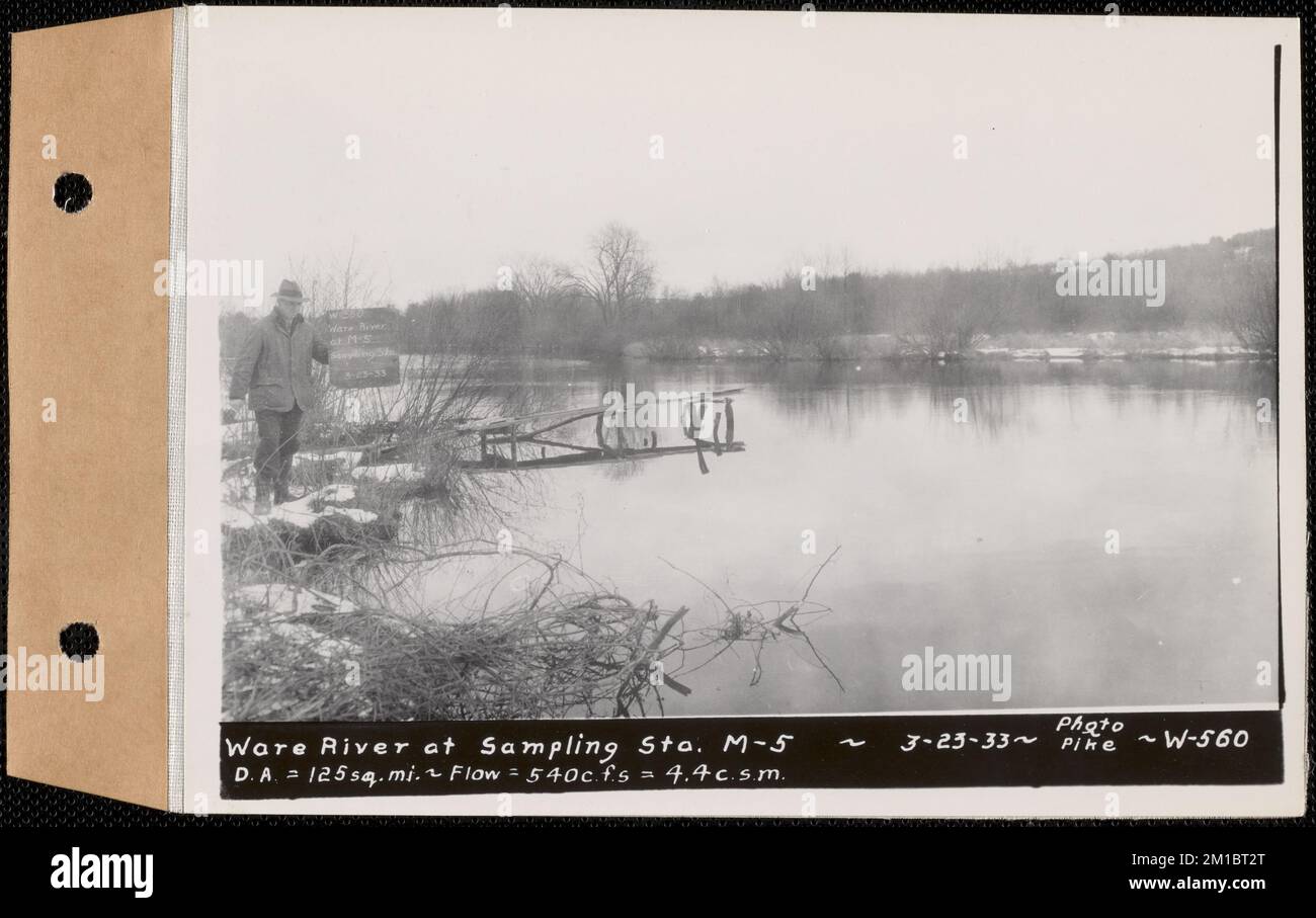 Ware River at sampling Station M-5, drainage area - 125 square miles ...