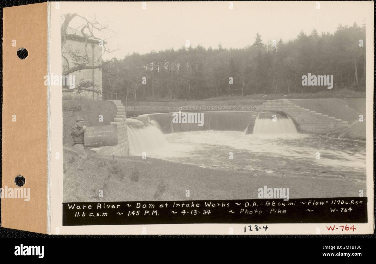 Ware River, dam at Intake Works, drainage area - 98 square miles, flow ...