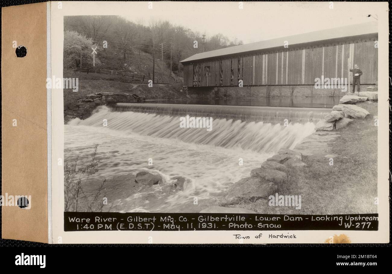 Ware River, Gilbert Manufacturing Co., Gilbertville, lower dam, looking ...