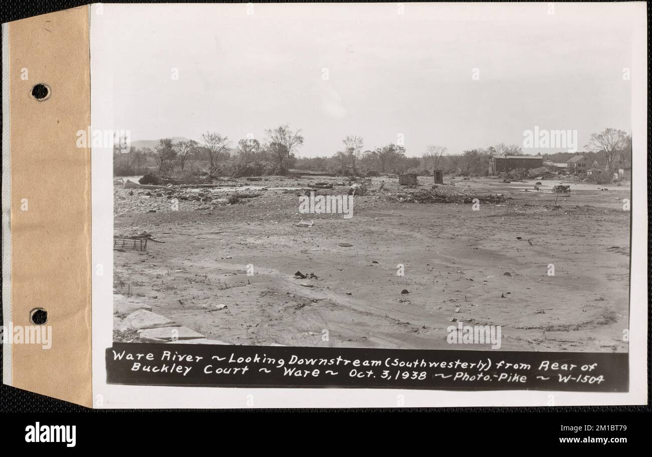 Ware River, looking downstream (southwesterly) from rear of Buckley ...